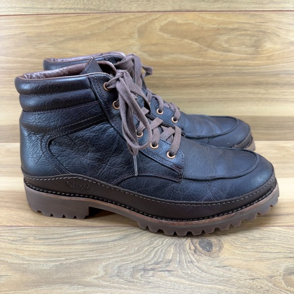Chaco | Shoes | Chaco Yonder Baker Mens Boots Brown Leather Hiking Lug ...